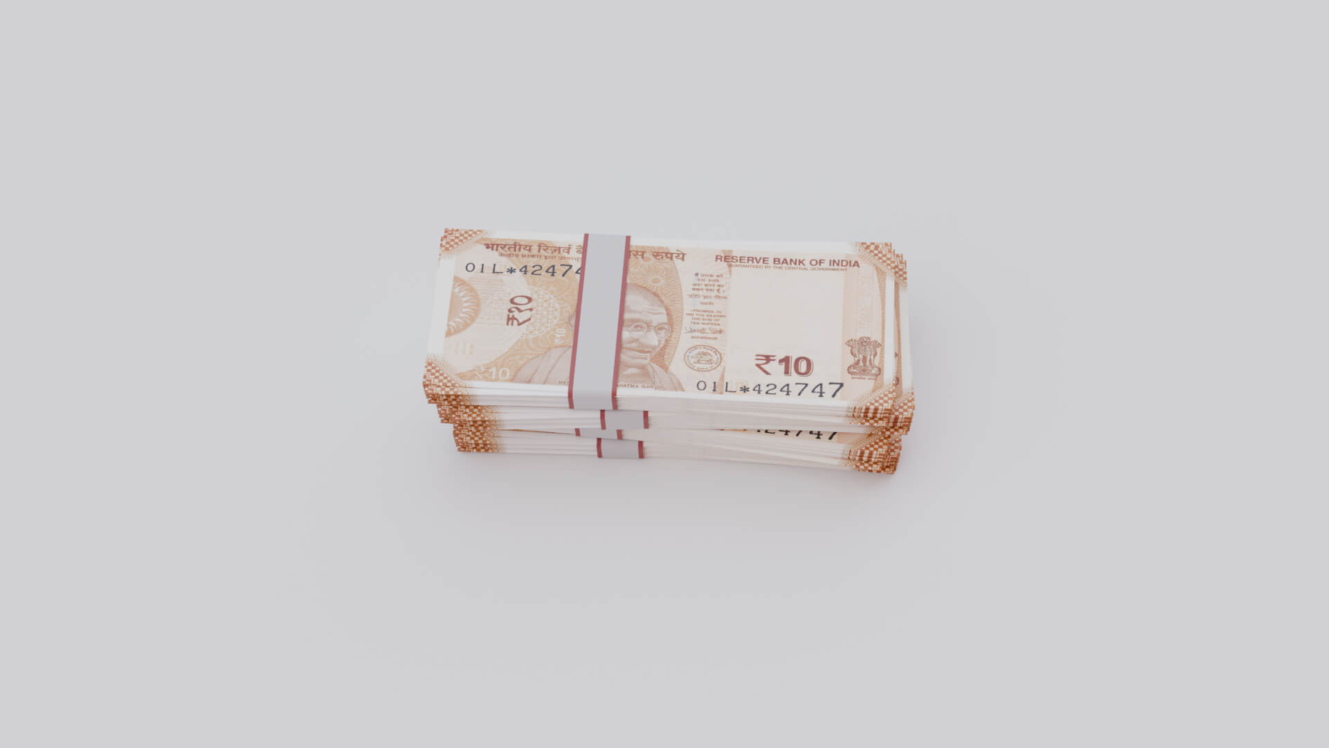 10 Indian Rupees INR Currency - 3D Model by Arupsaha