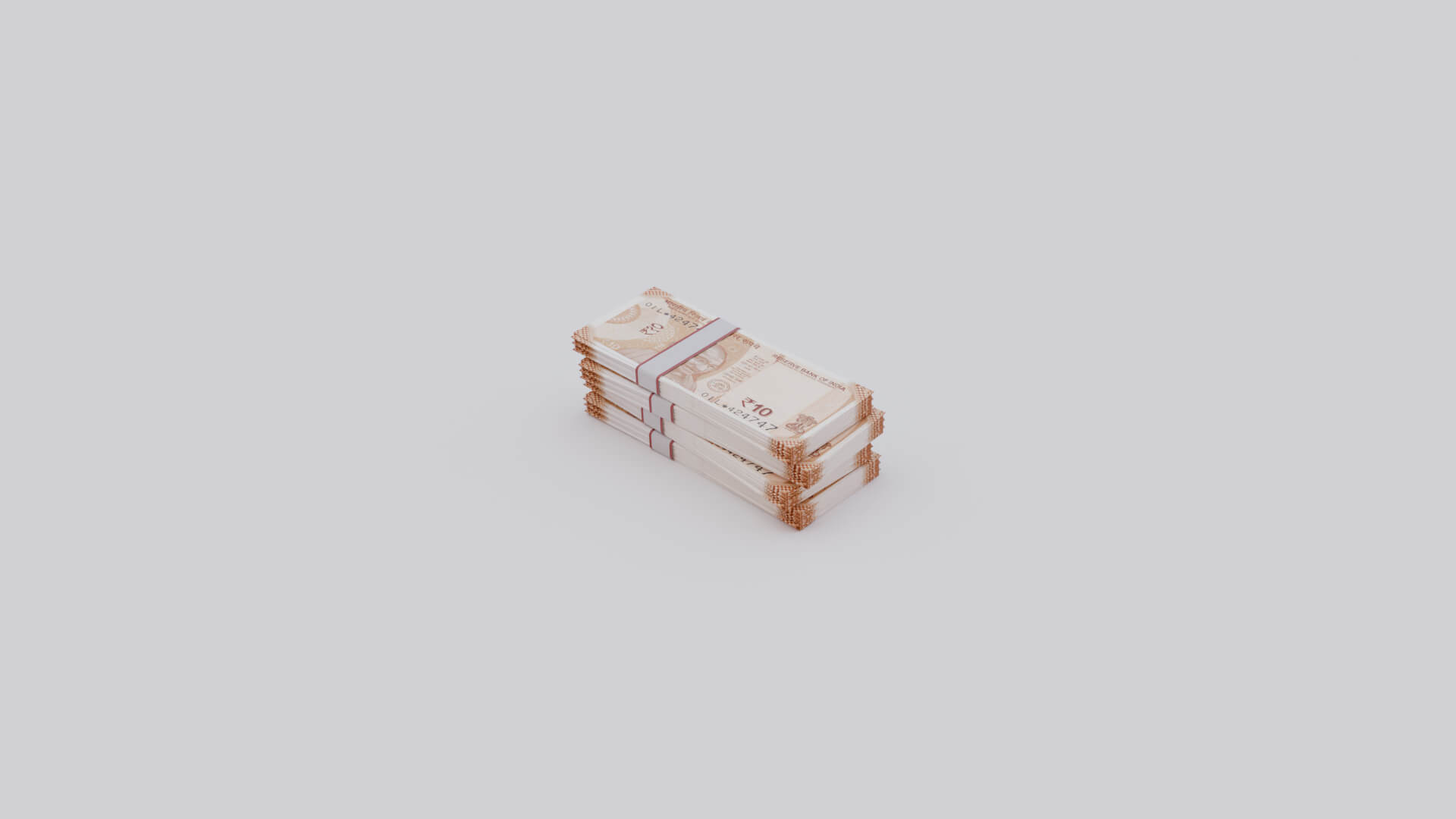 10 Indian Rupees INR Currency - 3D Model by Arupsaha