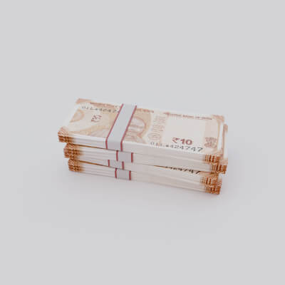 10 Indian Rupees INR Currency - 3D Model by Arupsaha