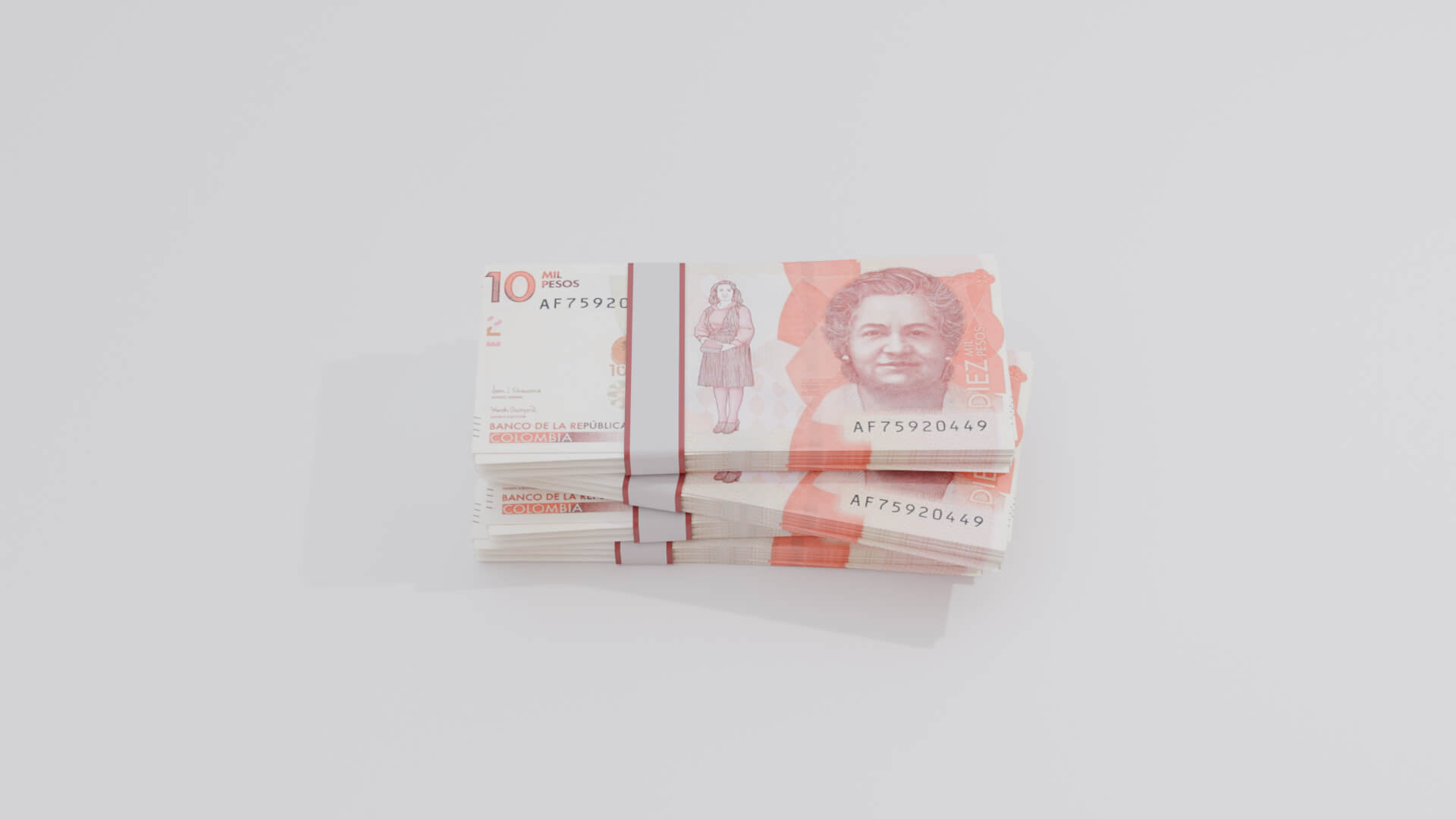 10 mil Pesos Colombian Currency - 3D Model by Arupsaha