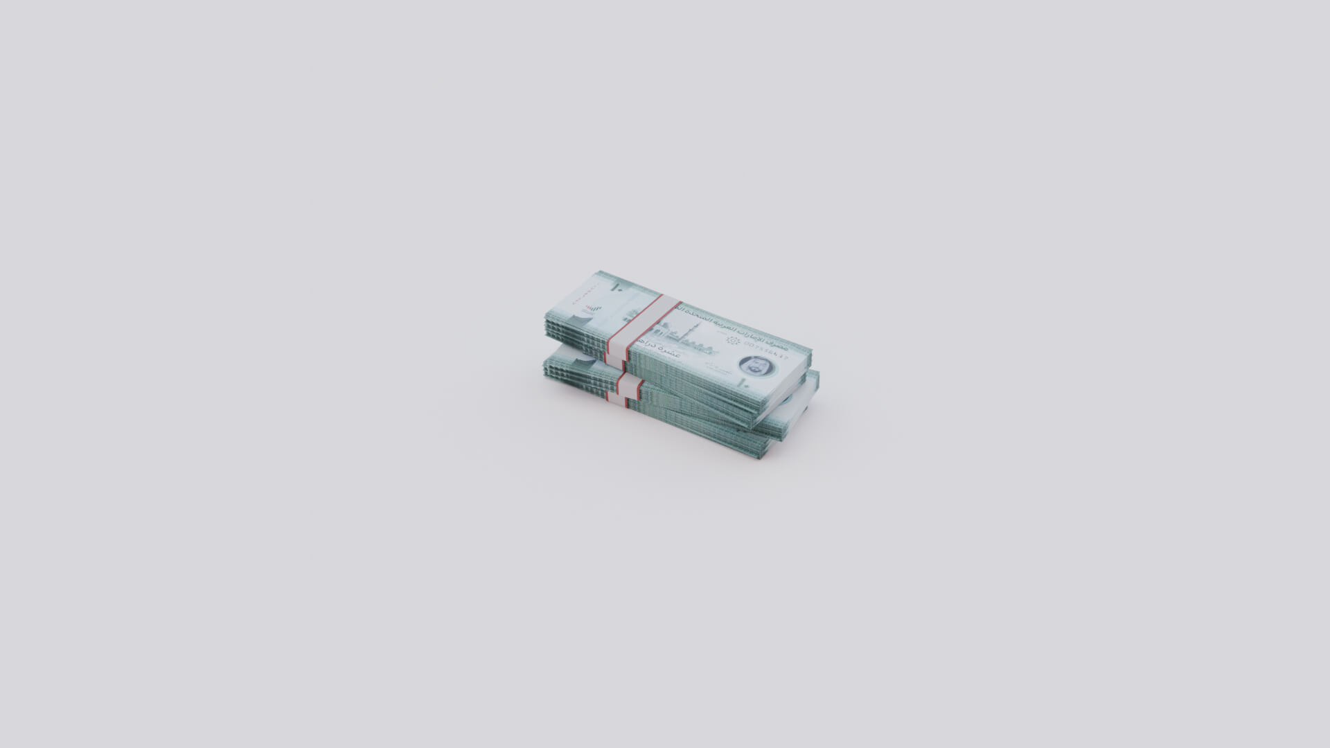 10 United Arab Emirates Dirham DH Currency - 3D Model by Arupsaha