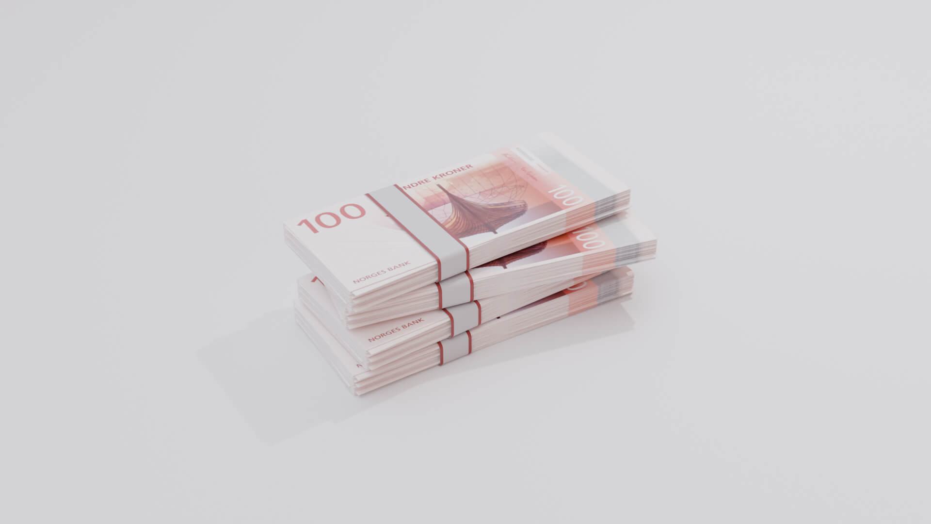 100 Norwegian Krone Currency - 3D Model by Arupsaha