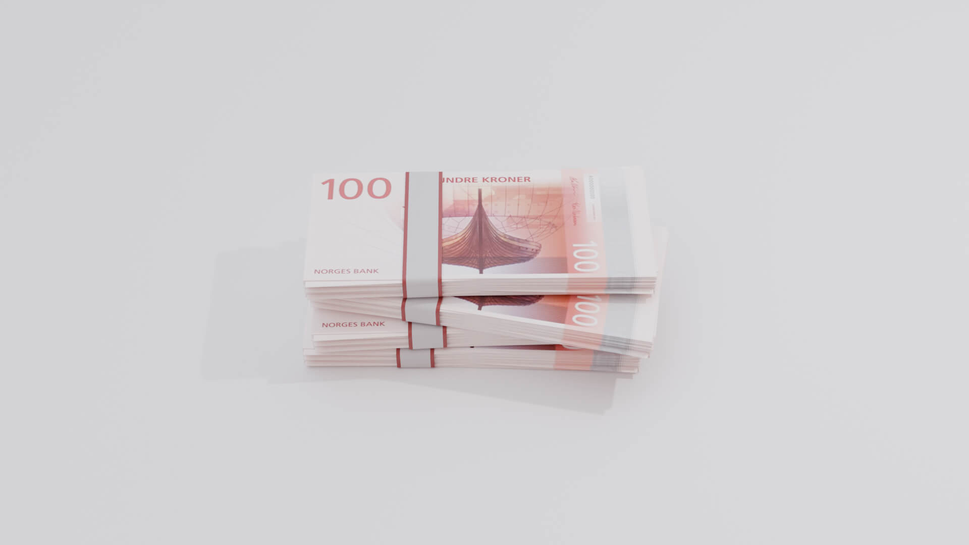 100 Norwegian Krone Currency - 3D Model by Arupsaha
