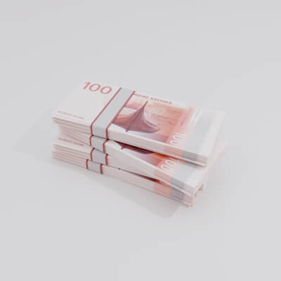 100 Norwegian Krone Currency - 3D Model by Arupsaha