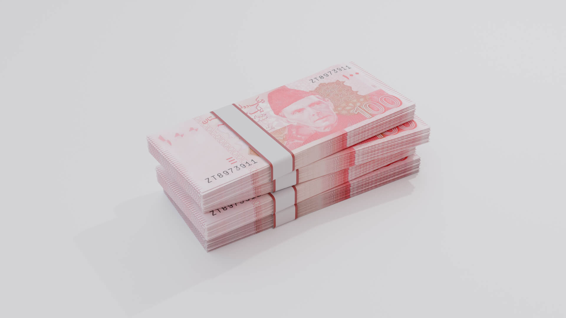 100 Pakistan Pakistani Rupee Currency - 3D Model by Arupsaha