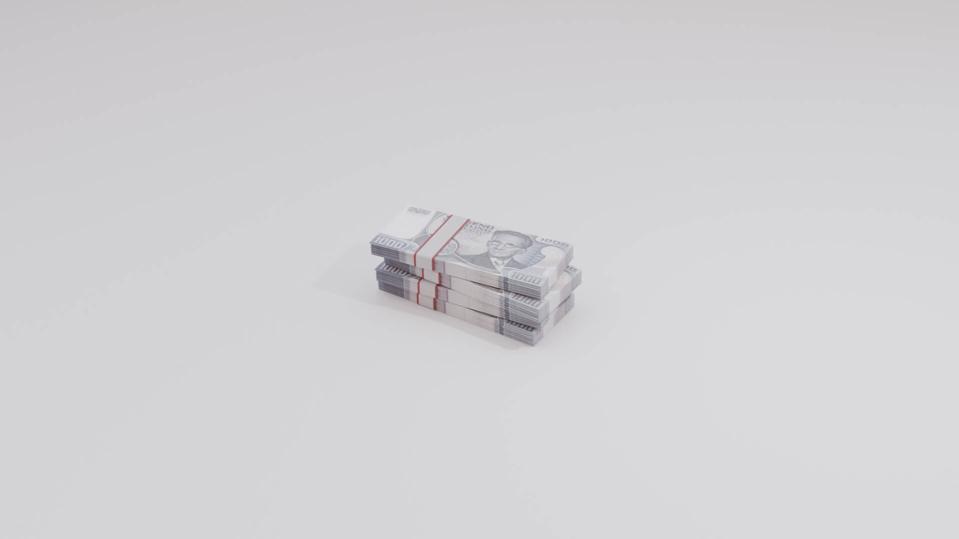 1000 Austrian Schilling Currency - 3D Model by Arupsaha