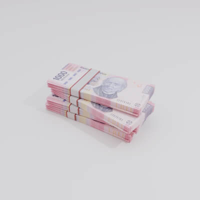 1000 Mexican Peso Currency - 3D Model by Arupsaha