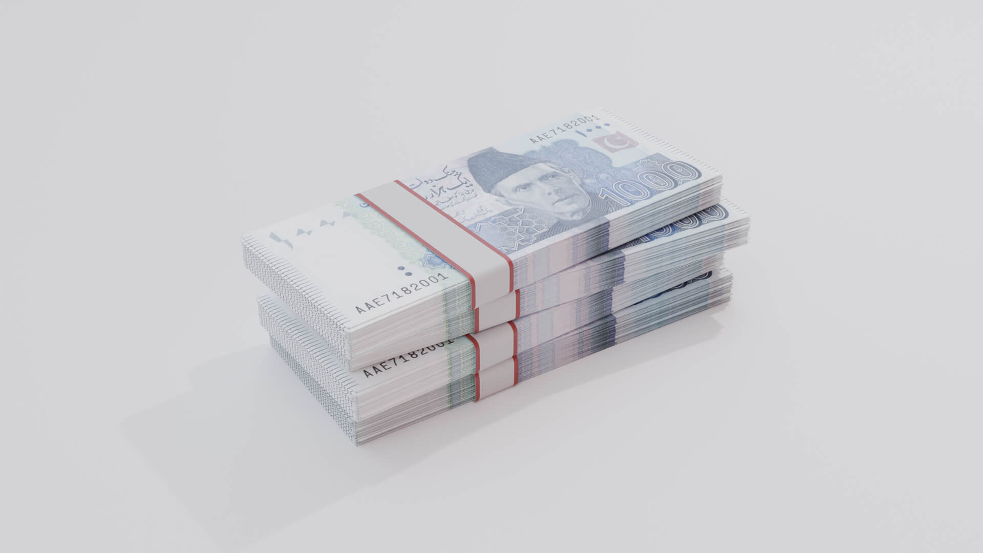 1000 Pakistan Pakistani Rupee Currency - 3D Model by Arupsaha
