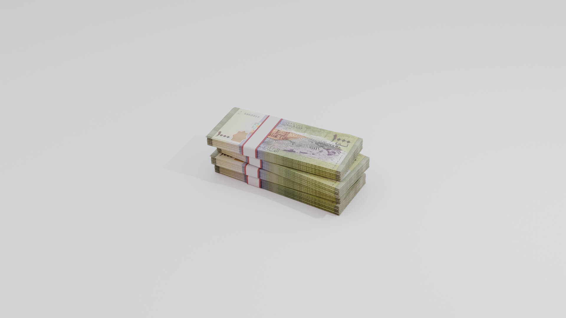1000 Syria Syrian Pound Currency - 3D Model by Arupsaha