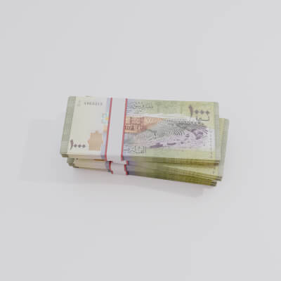 1000 Syria Syrian Pound Currency - 3D Model by Arupsaha