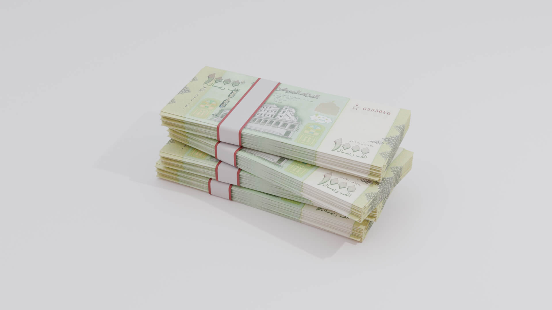 1000 Yemen Yemeni Rial Currency - 3D Model by Arupsaha