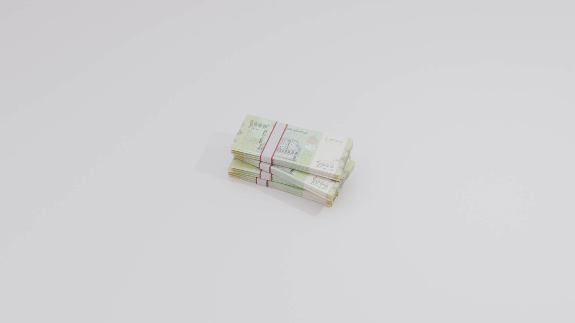 1000 Yemen Yemeni Rial Currency - 3D Model by Arupsaha