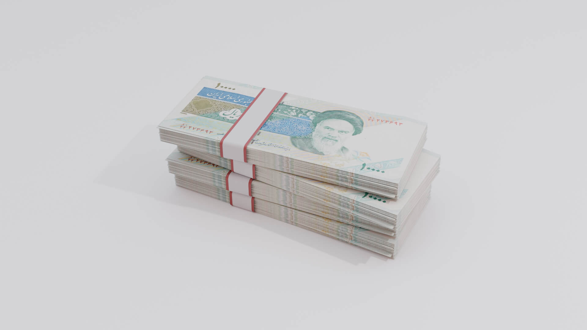 10000 Iranian Rial Currency - 3D Model by Arupsaha