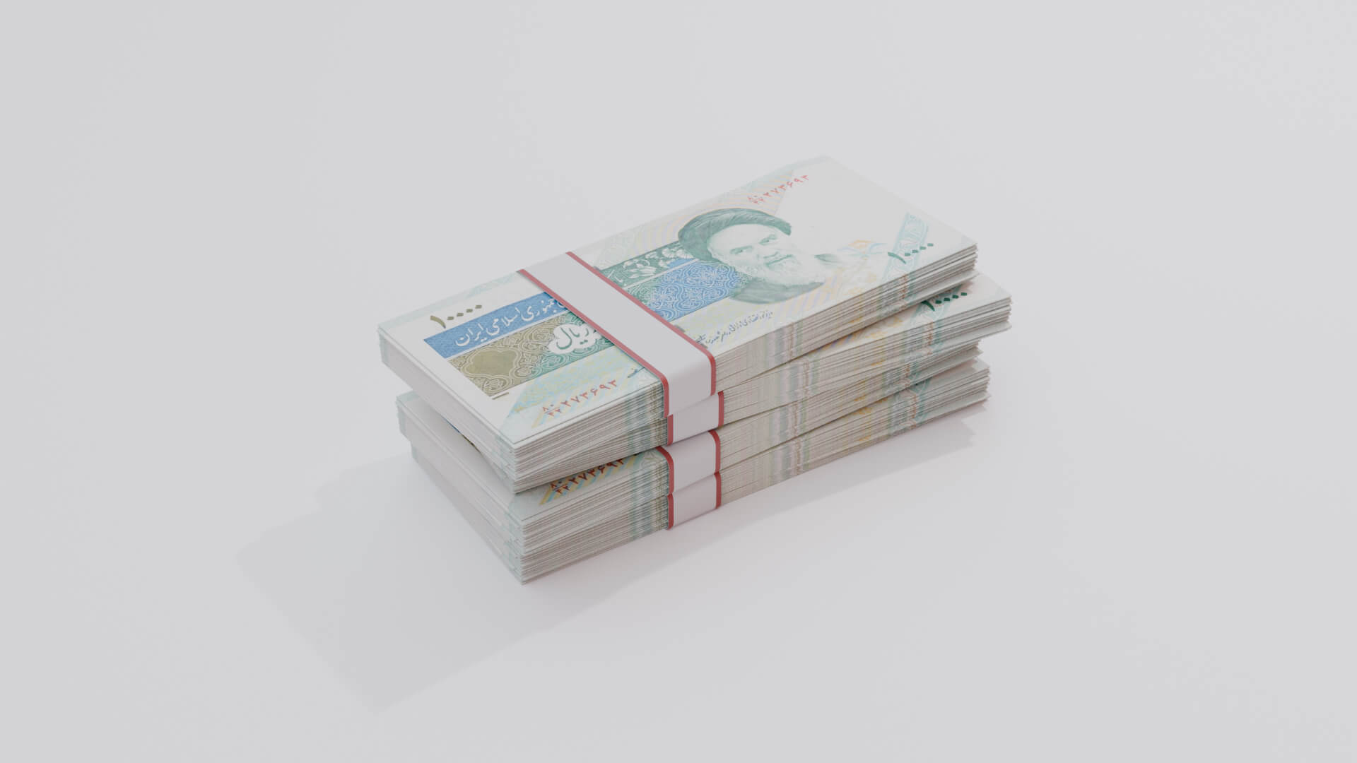 10000 Iranian Rial Currency - 3D Model by Arupsaha