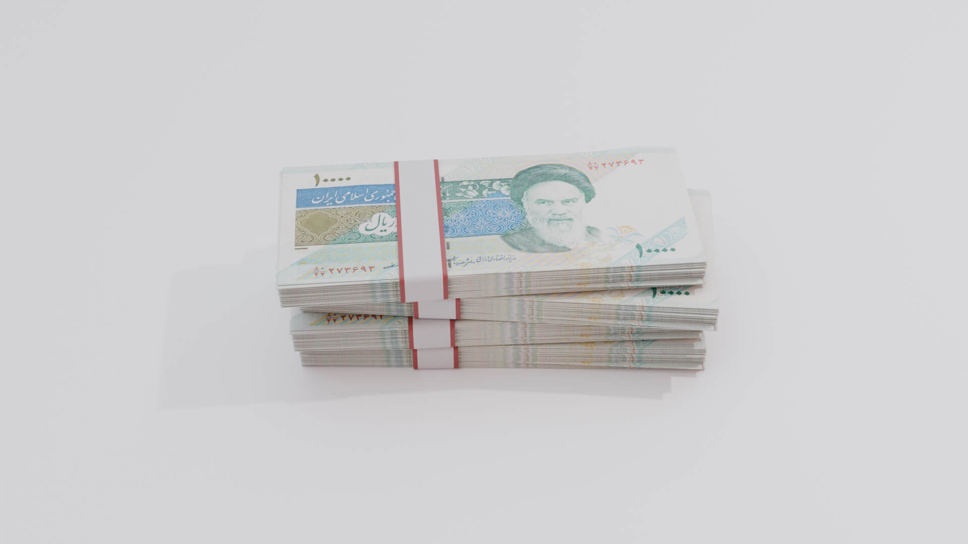 10000 Iranian Rial Currency - 3D Model by Arupsaha