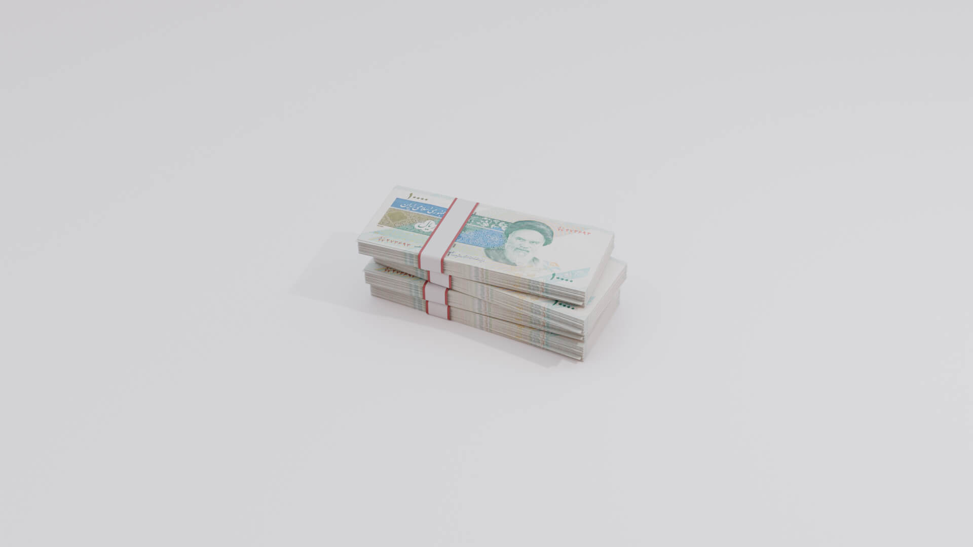 10000 Iranian Rial Currency - 3D Model by Arupsaha