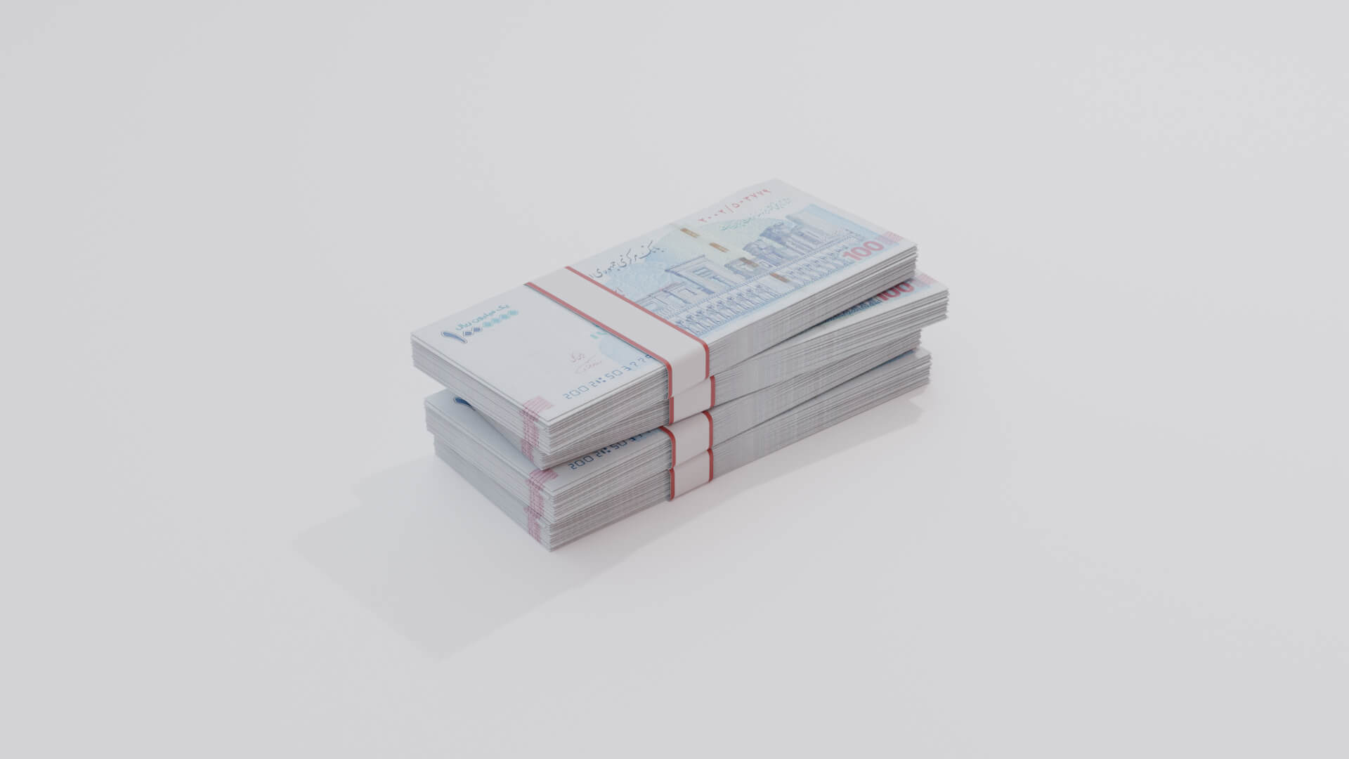 1,000,000 Iran Iranian Rial Currency - 3D Model by Arupsaha