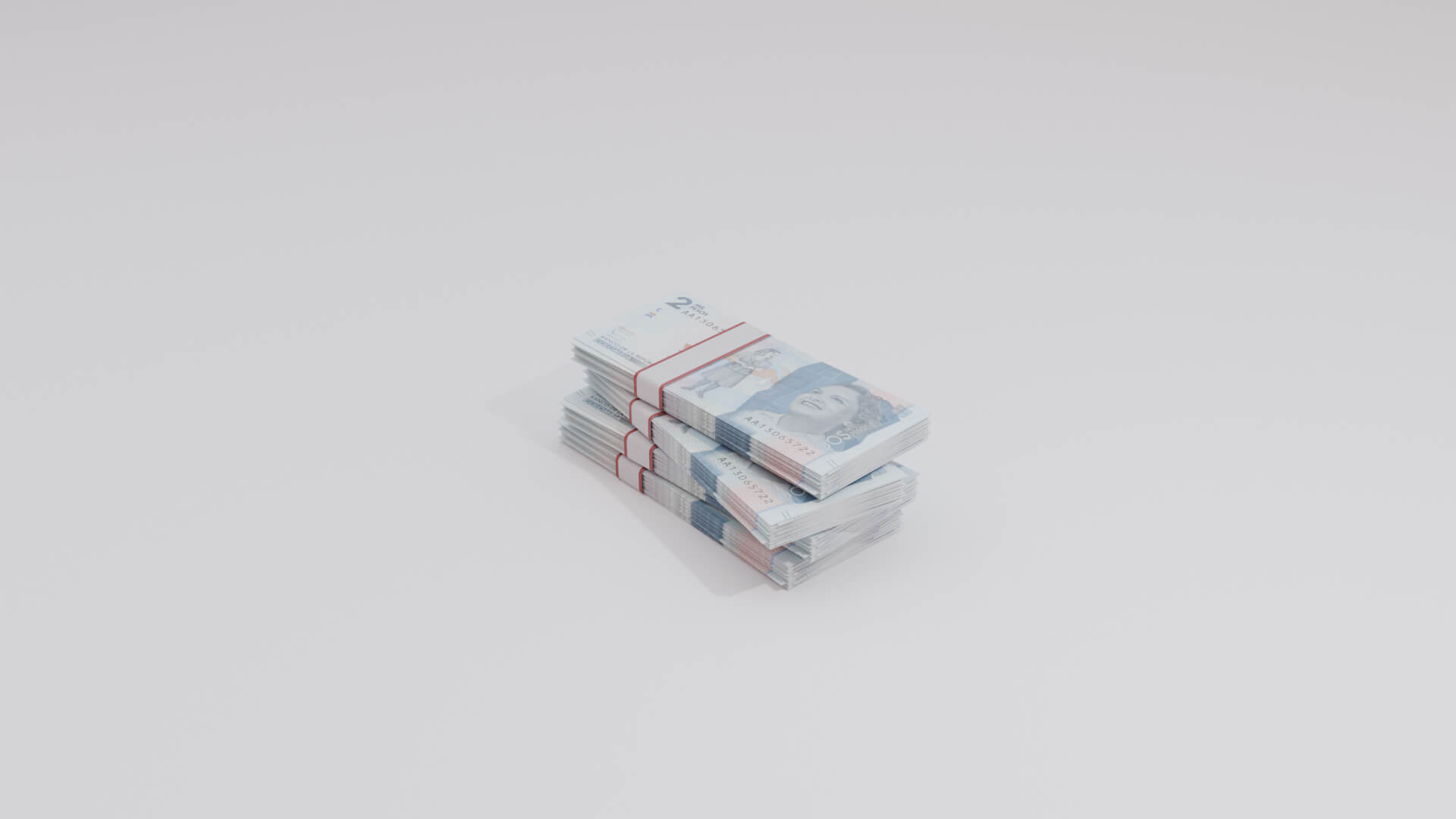 2 Mil Pesos Colombian Currency - 3D Model by Arupsaha