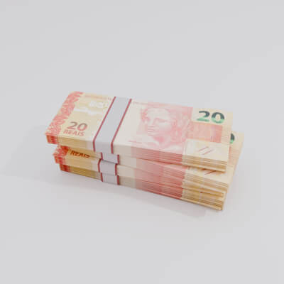 20 Brazilian Real Currency - 3D Model by Arupsaha