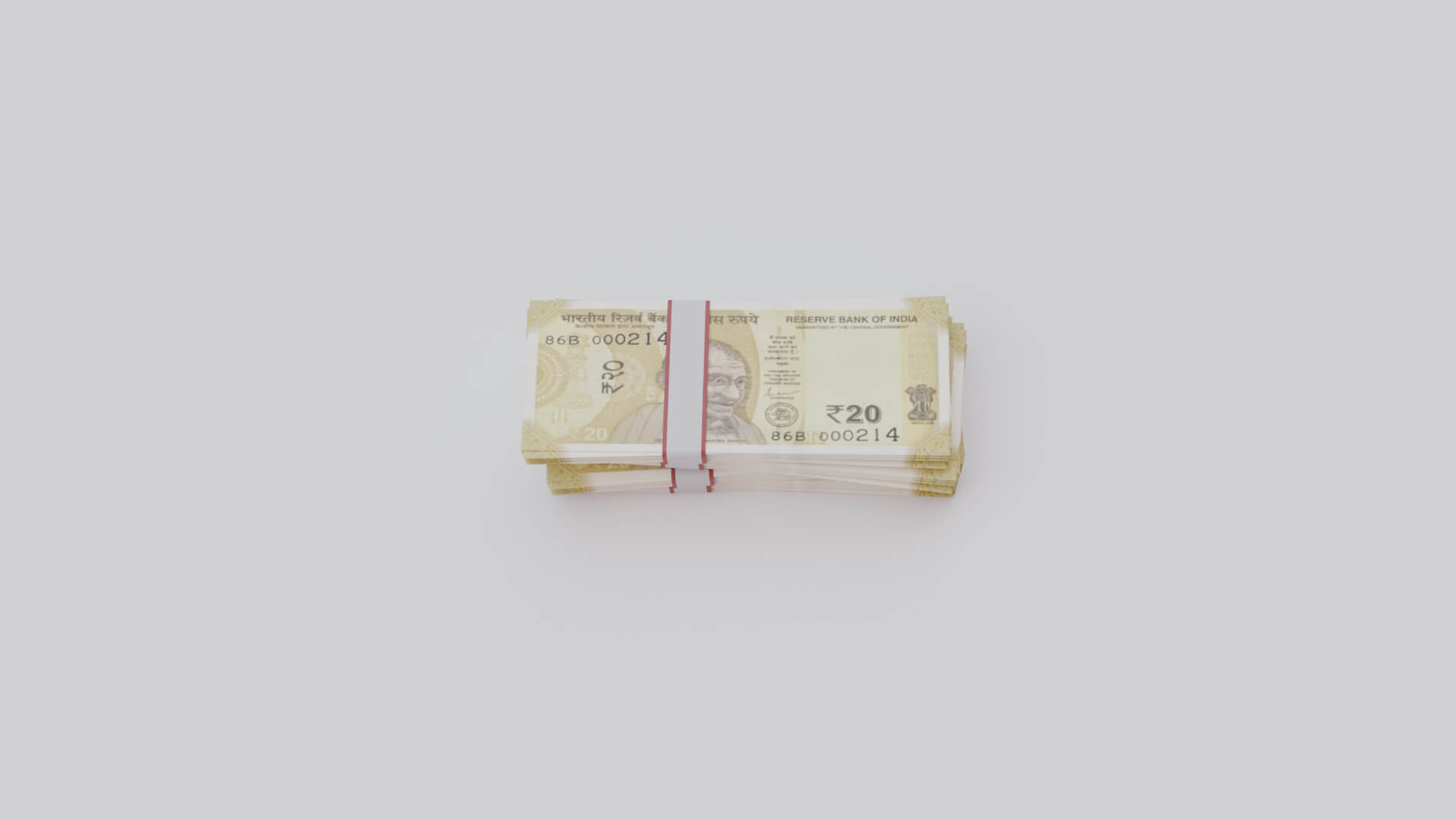 20 Indian Rupee INR Currency - 3D Model by Arupsaha