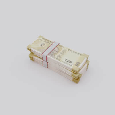 20 Indian Rupee INR Currency - 3D Model by Arupsaha