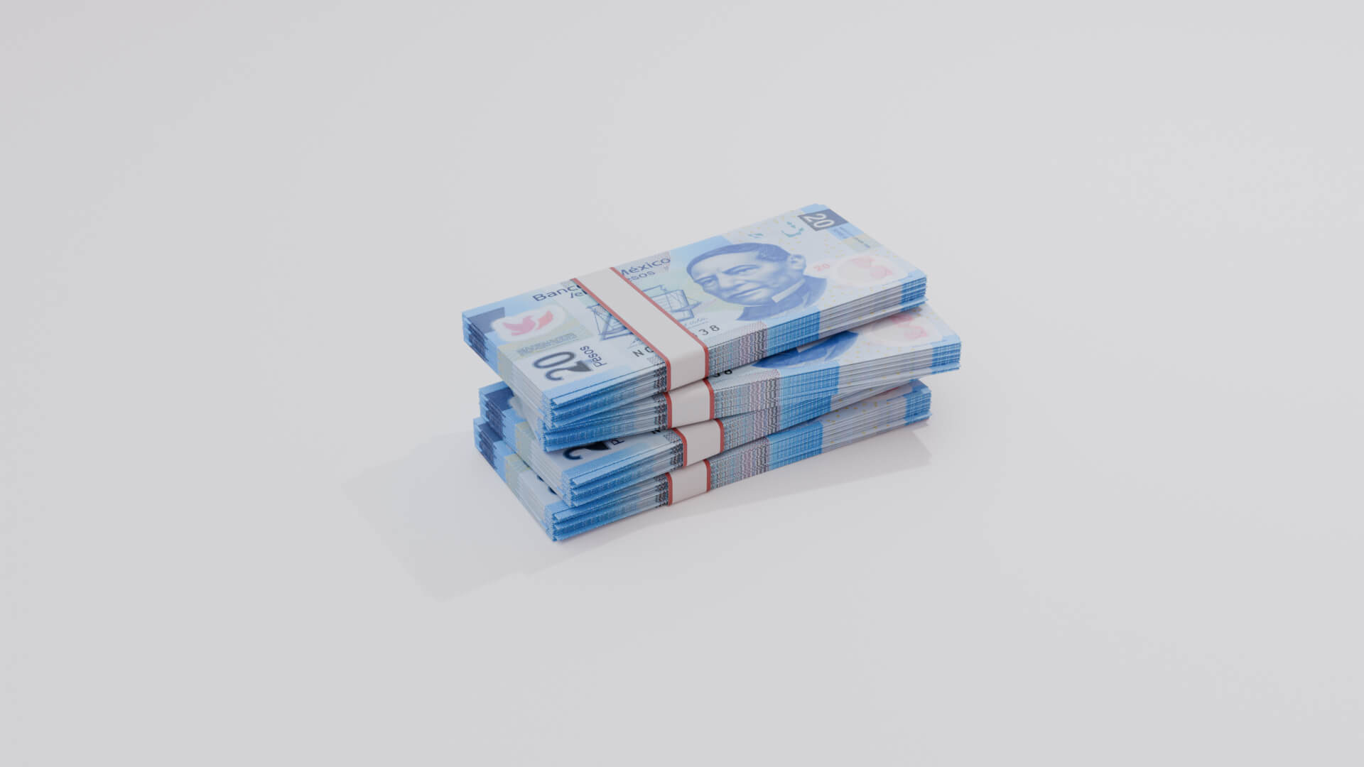 20 Mexican Peso Currency - 3D Model by Arupsaha