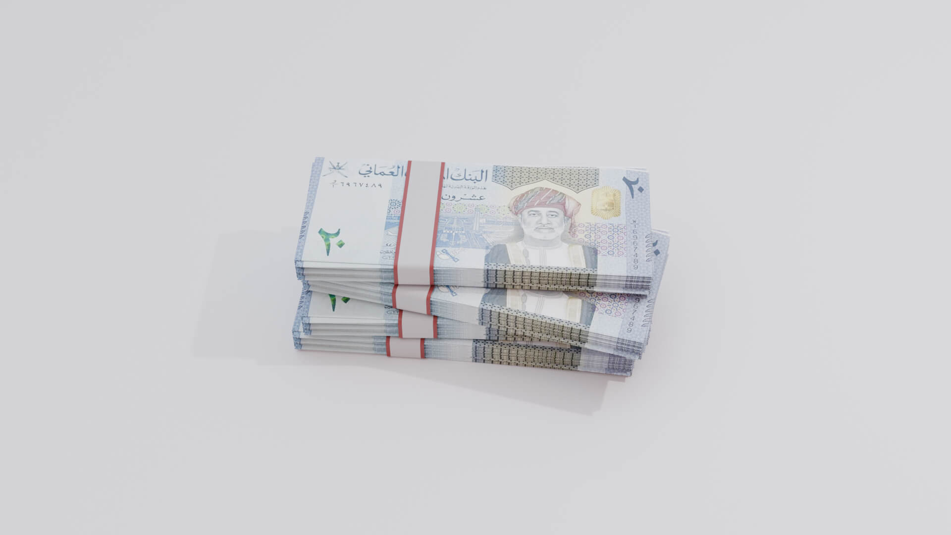 20 Omani Rial Currency - 3D Model by Arupsaha