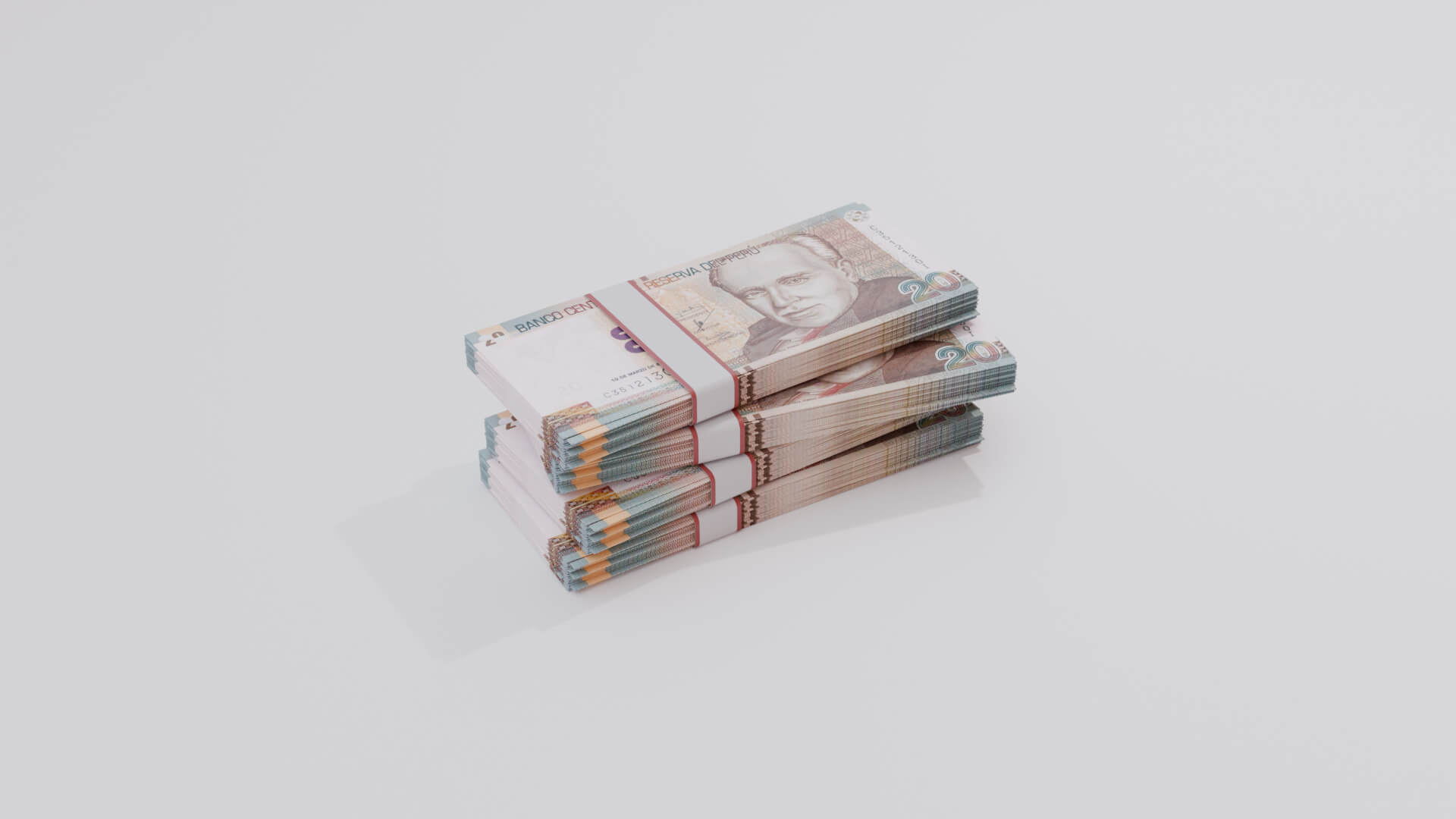 20 Peruvian Soles Currency - 3D Model by Arupsaha