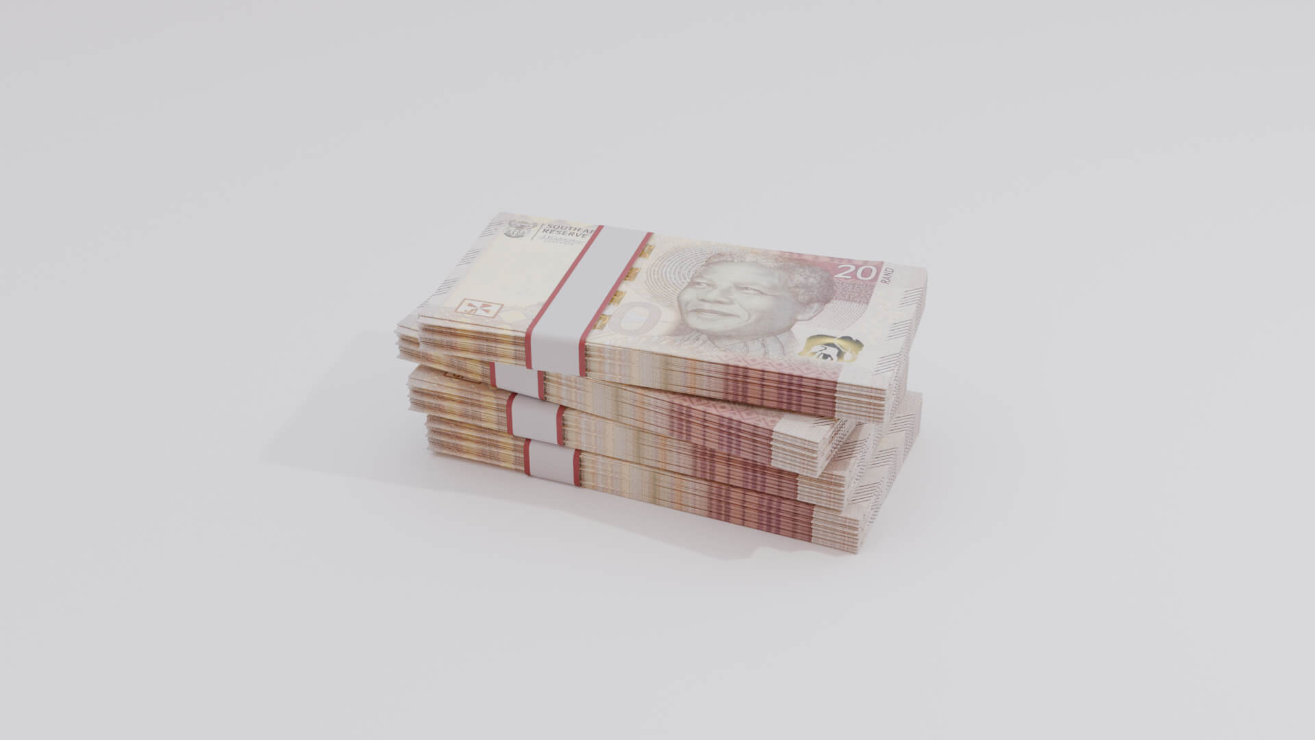 20 South African Rand Currency - 3D Model by Arupsaha