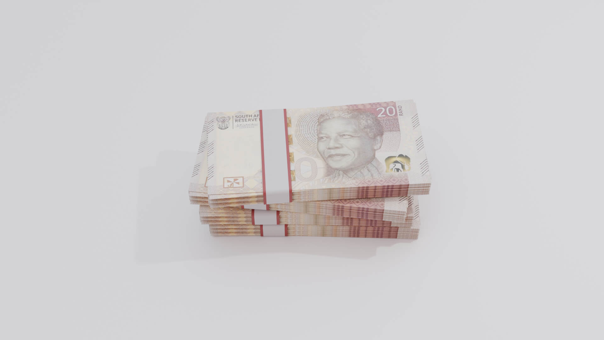 20 South African Rand Currency - 3D Model by Arupsaha