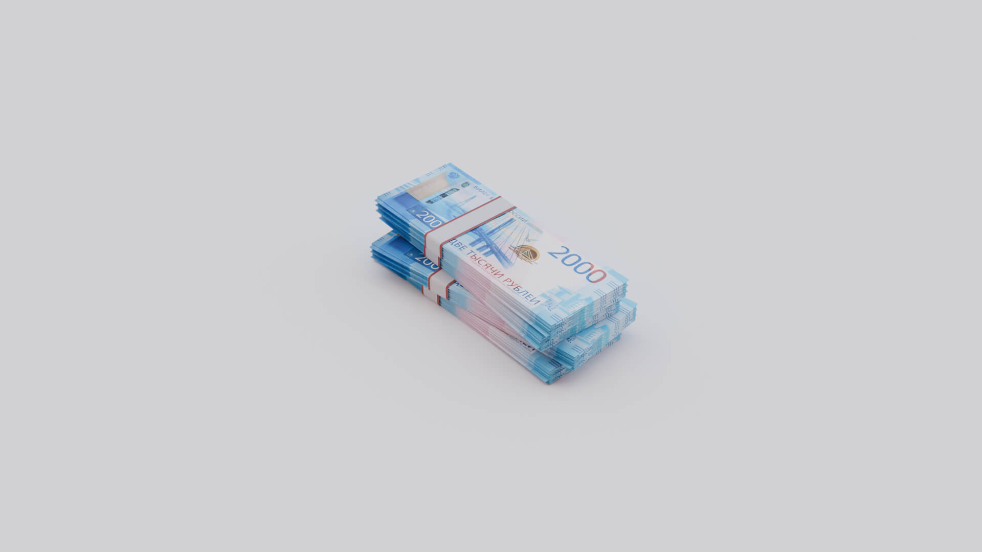 2000 Russian Ruble RUB Currency - 3D Model by Arupsaha