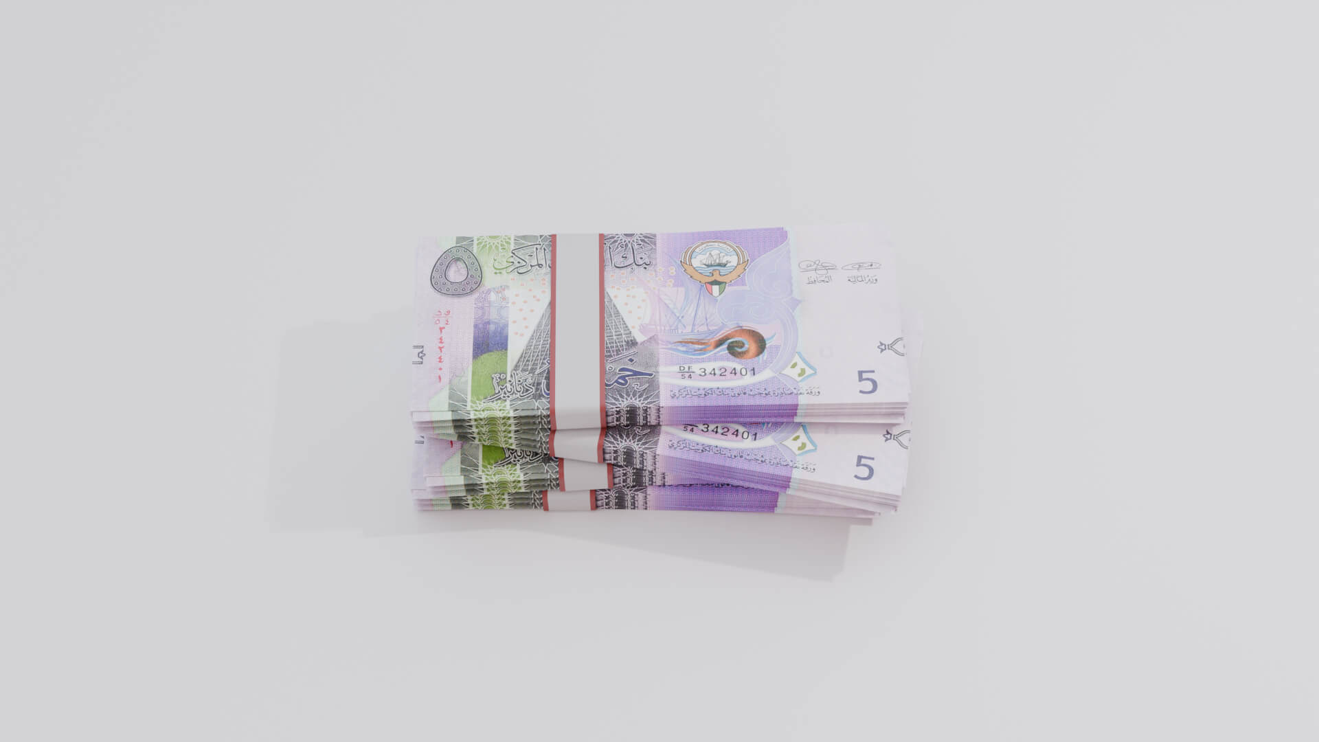5 Kuwait Kuwaiti Dinar Currency - 3D Model by Arupsaha