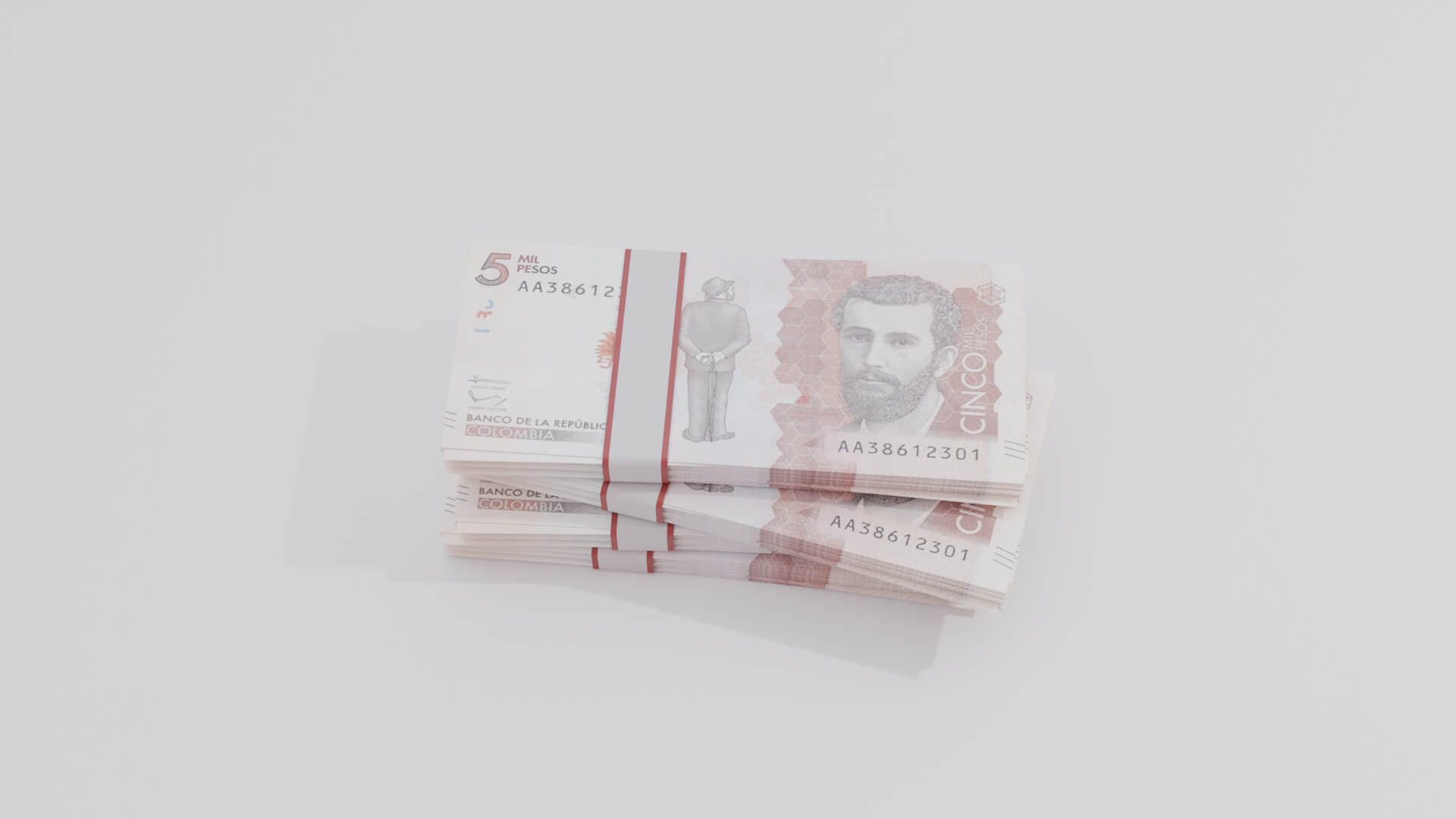 5 Mil Pesos Colombian Currency - 3D Model by Arupsaha