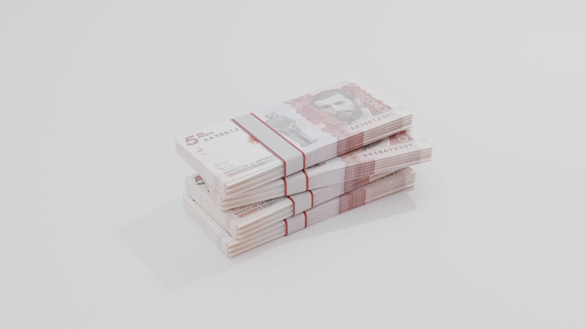 5 Mil Pesos Colombian Currency - 3D Model by Arupsaha