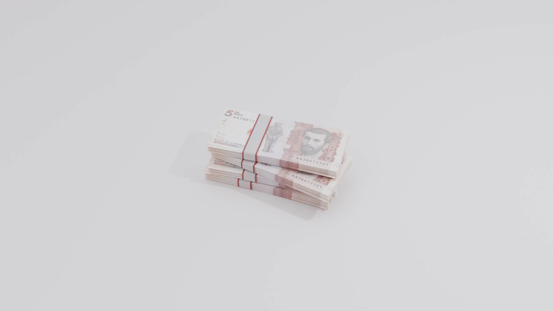 5 Mil Pesos Colombian Currency - 3D Model by Arupsaha