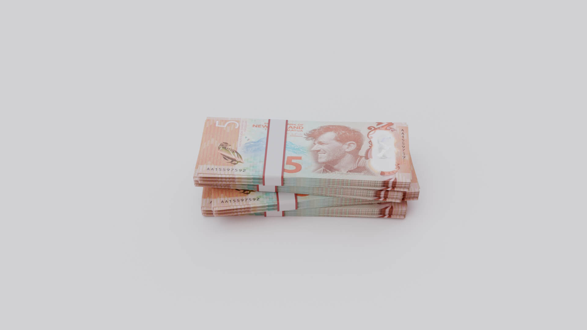 5 New Zealand Dollar NZD Currency - 3D Model by Arupsaha