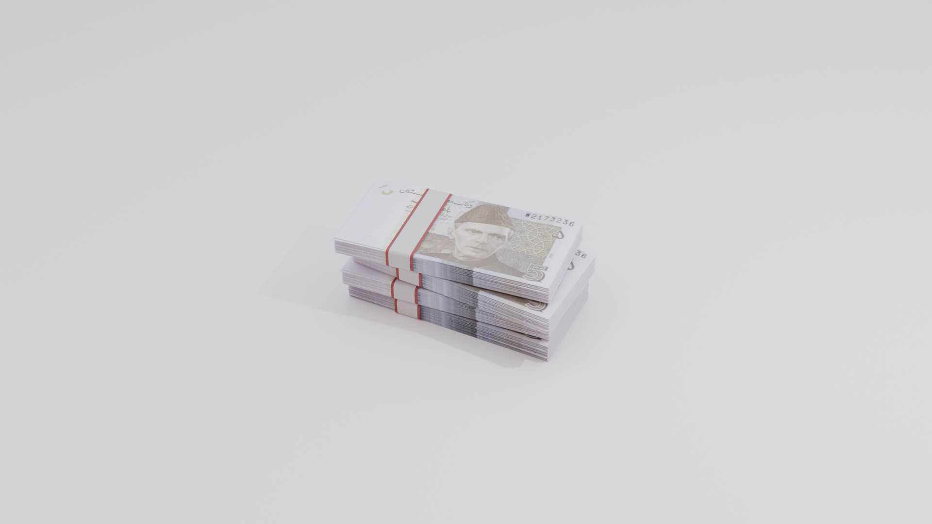 5 Pakistan Pakistani Rupee Currency - 3D Model by Arupsaha