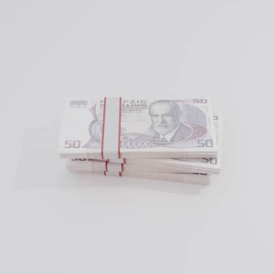 50 Austrian Schilling Currency - 3D Model by Arupsaha