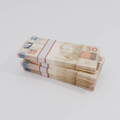 50 Brazilian Real Currency - 3D Model by Arupsaha