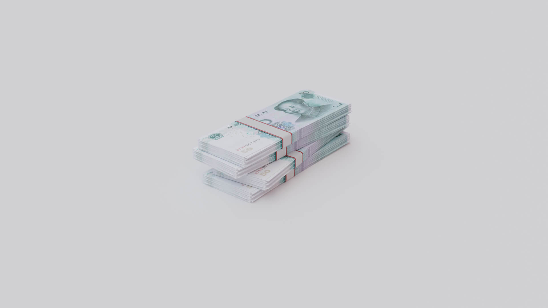 50 Chinese Renminbi CNH Currency - 3D Model by Arupsaha