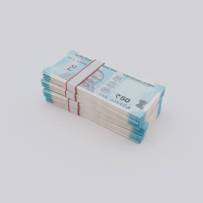 50 Indian Rupee INR Currency - 3D Model by Arupsaha