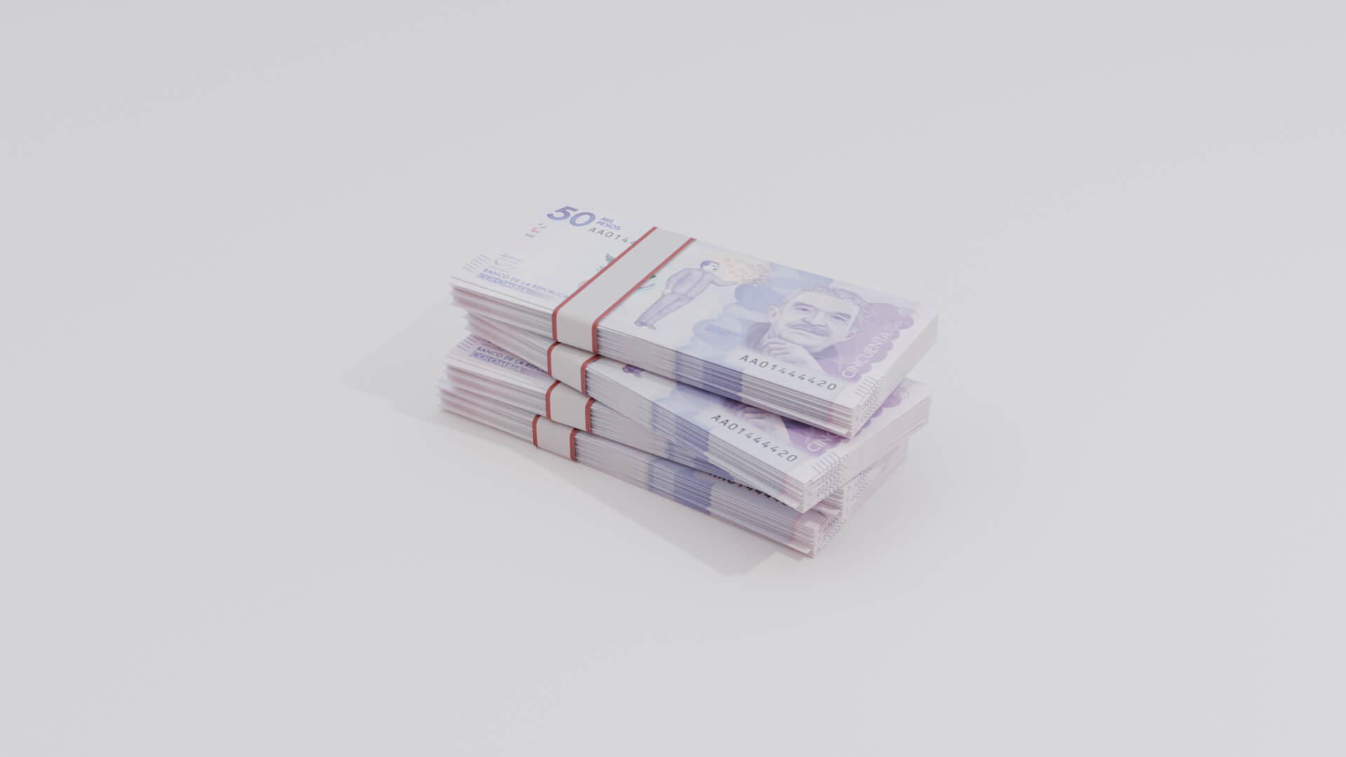 50 Mil Pesos Colombian Currency - 3D Model by Arupsaha