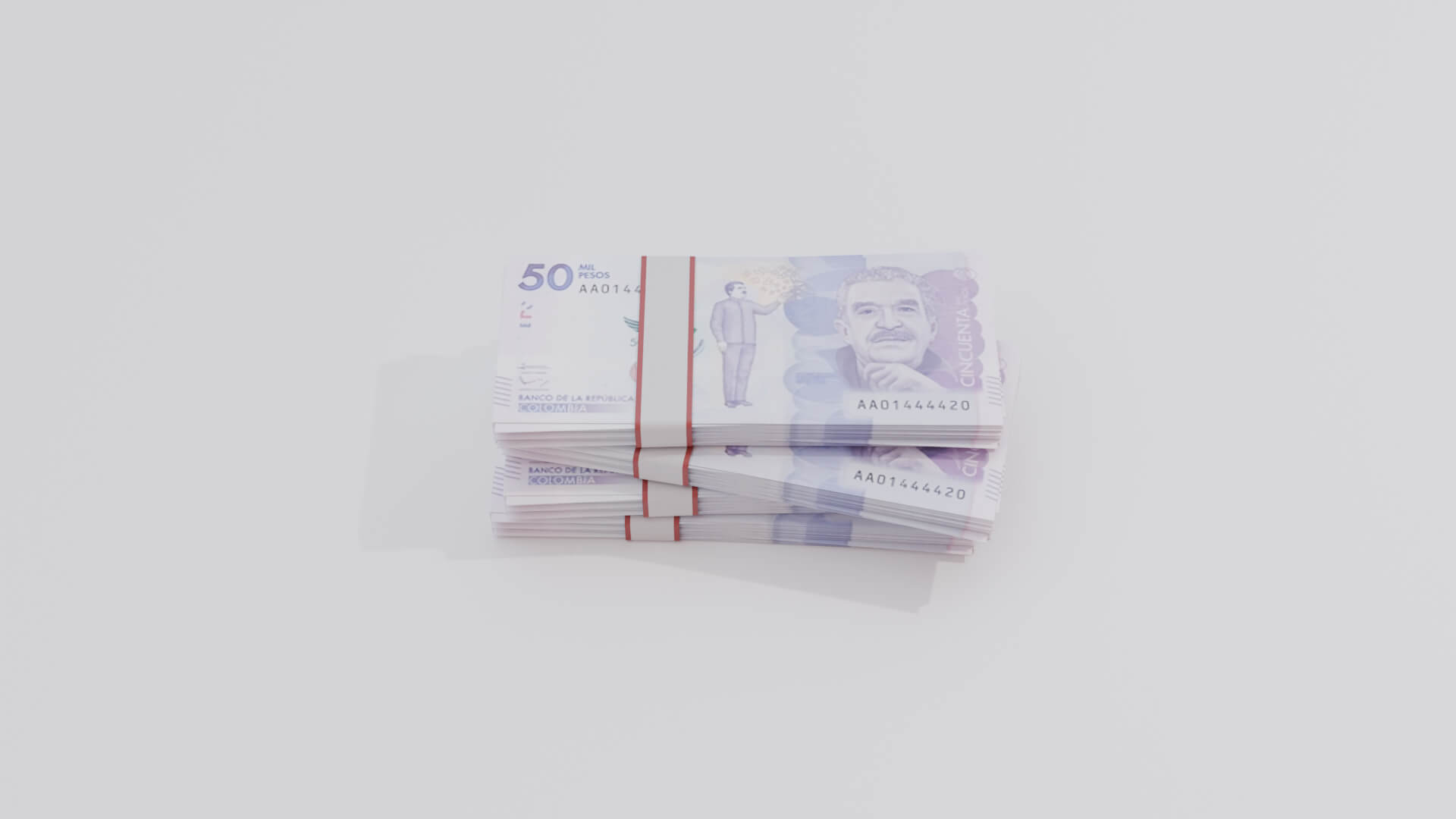 50 Mil Pesos Colombian Currency - 3D Model by Arupsaha