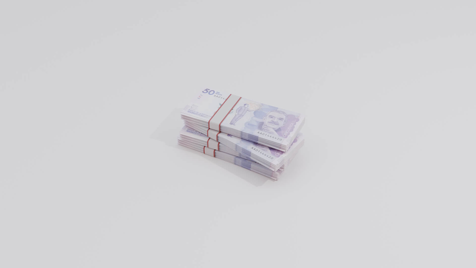 50 Mil Pesos Colombian Currency - 3D Model by Arupsaha