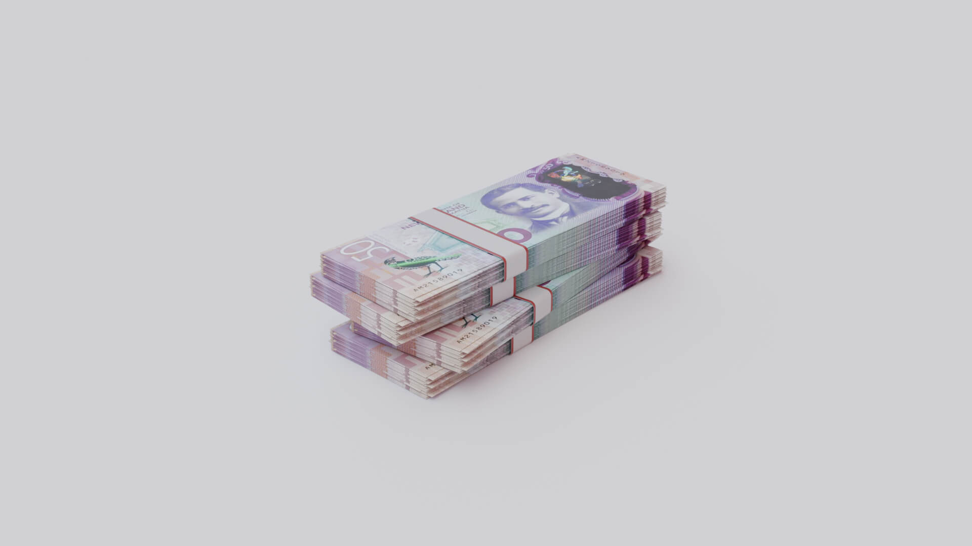 50 New Zealand Dollar NZD Currency - 3D Model by Arupsaha