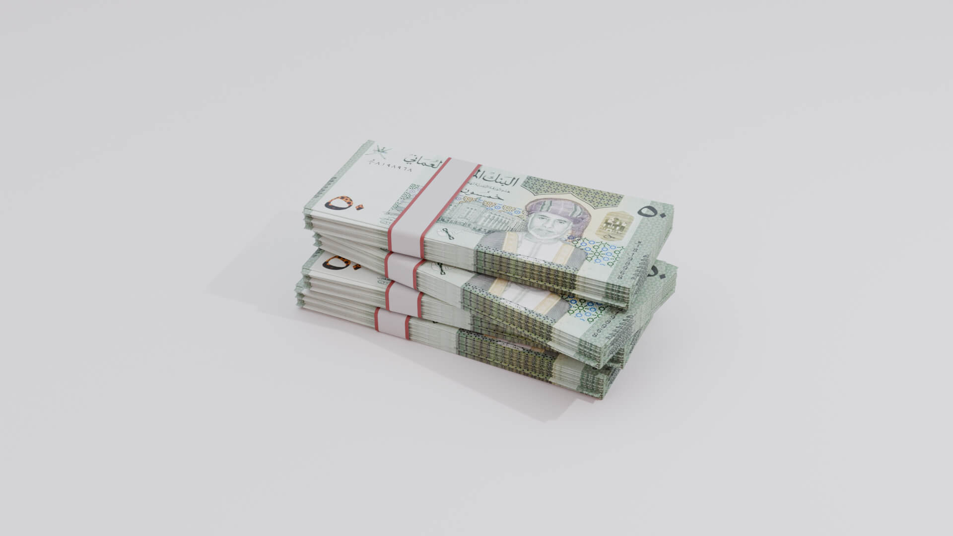 50 Omani Rial Currency - 3D Model by Arupsaha