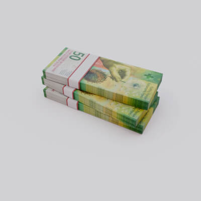 50 Swiss Franc Chf Currency - 3D Model by Arupsaha