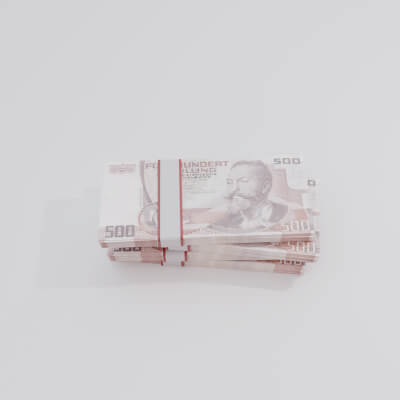 500 Austrian Schilling Currency - 3D Model by Arupsaha