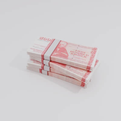 500 Icelandic Krona Currency - 3D Model by Arupsaha