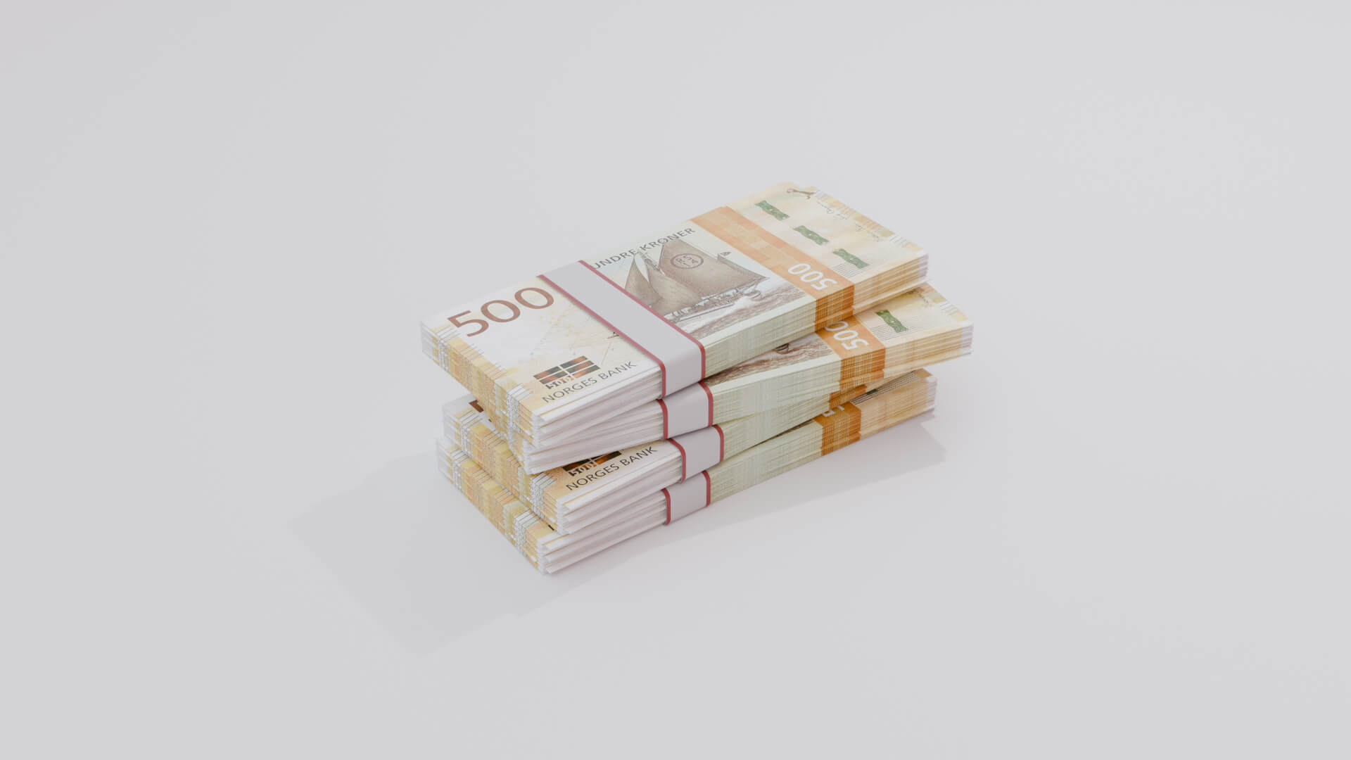 500 Norwegian Krone Currency - 3D Model by Arupsaha